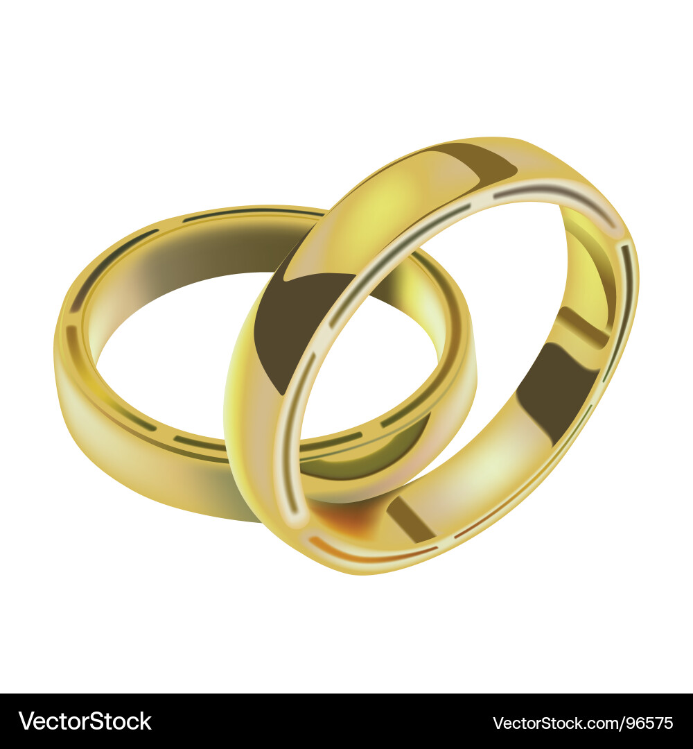 Wedding rings Royalty Free Vector Image - VectorStock