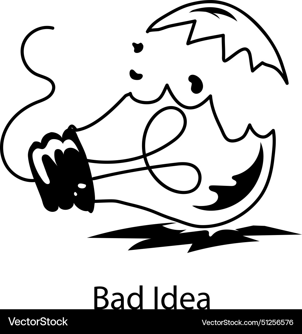 Bad idea Royalty Free Vector Image - VectorStock