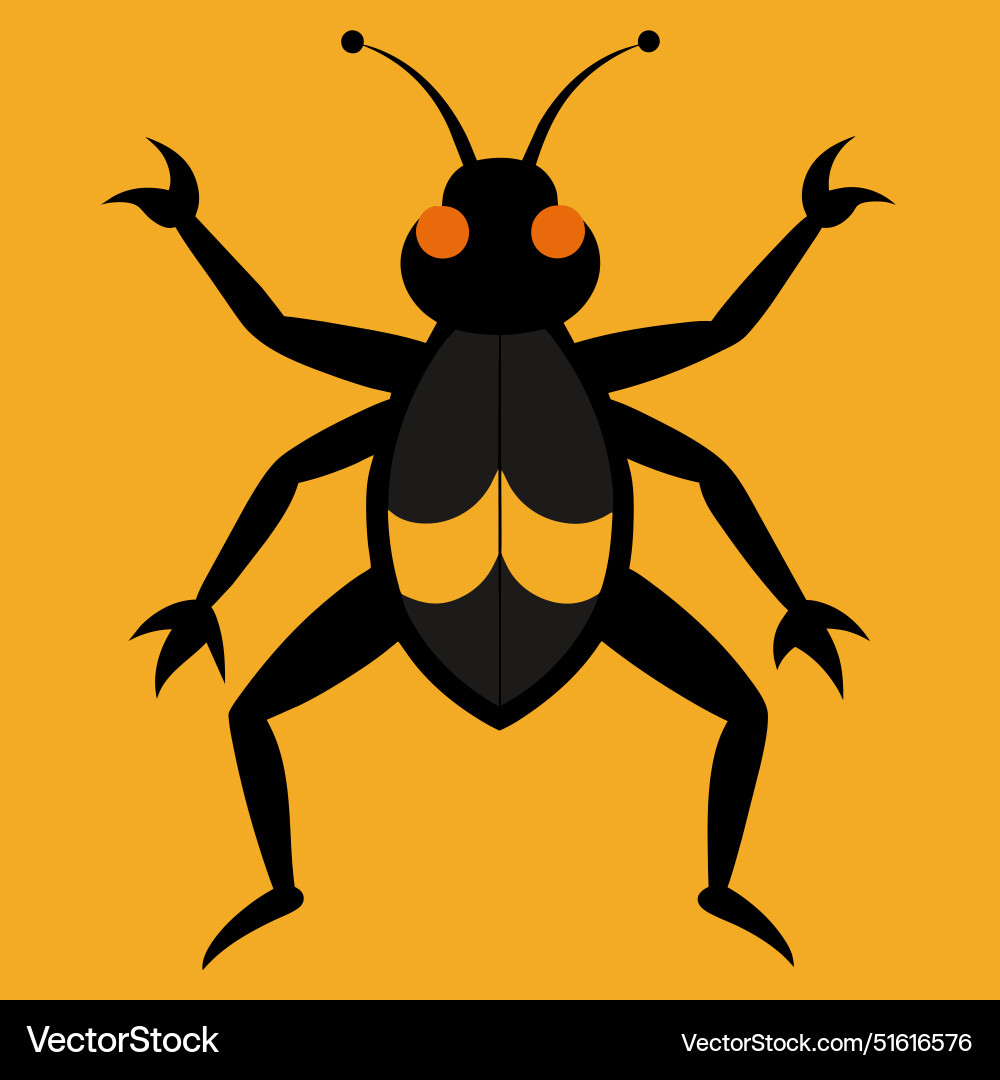 Bombardier beetle dancing icon Royalty Free Vector Image
