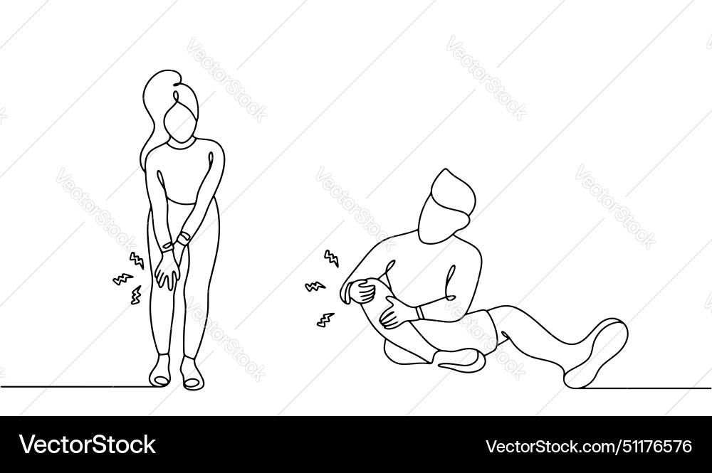 Knee pain Royalty Free Vector Image - VectorStock