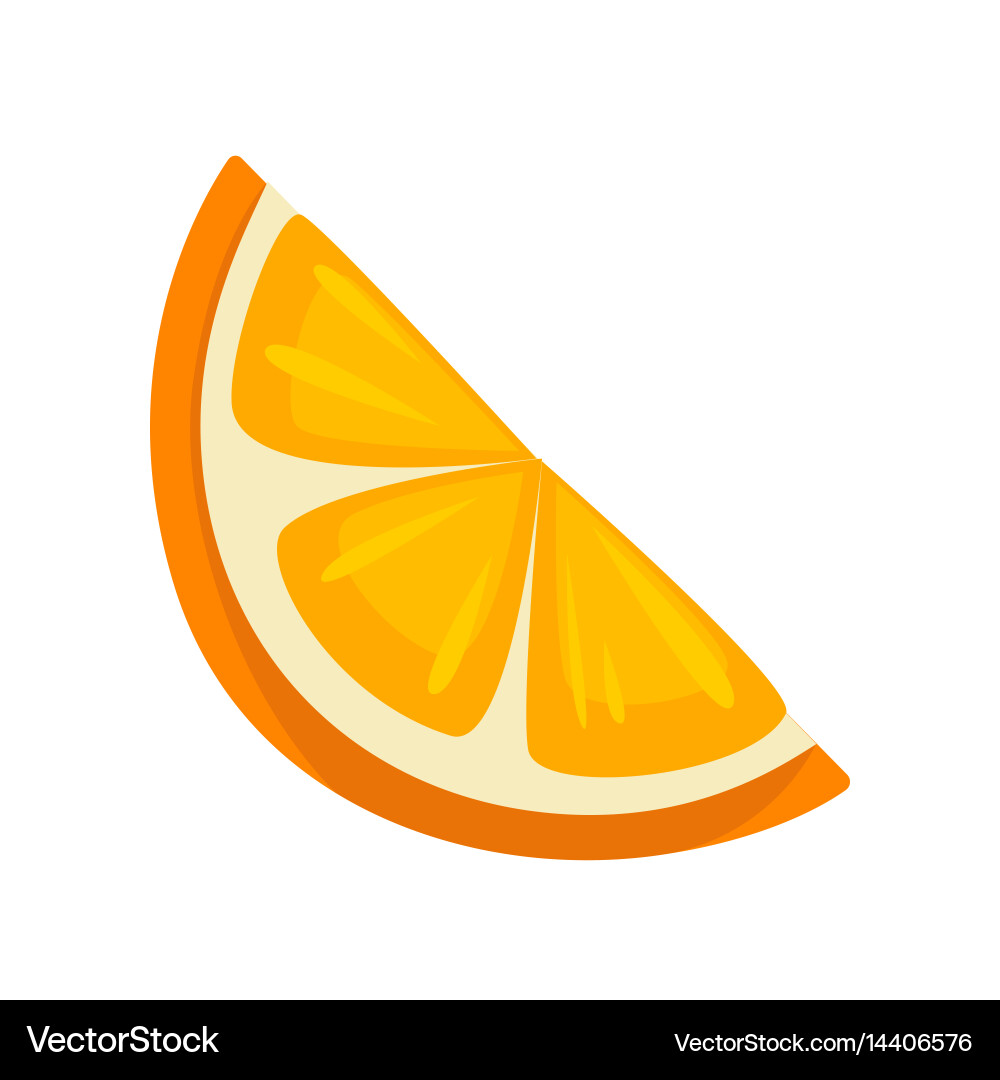 Small slice of orange Royalty Free Vector Image