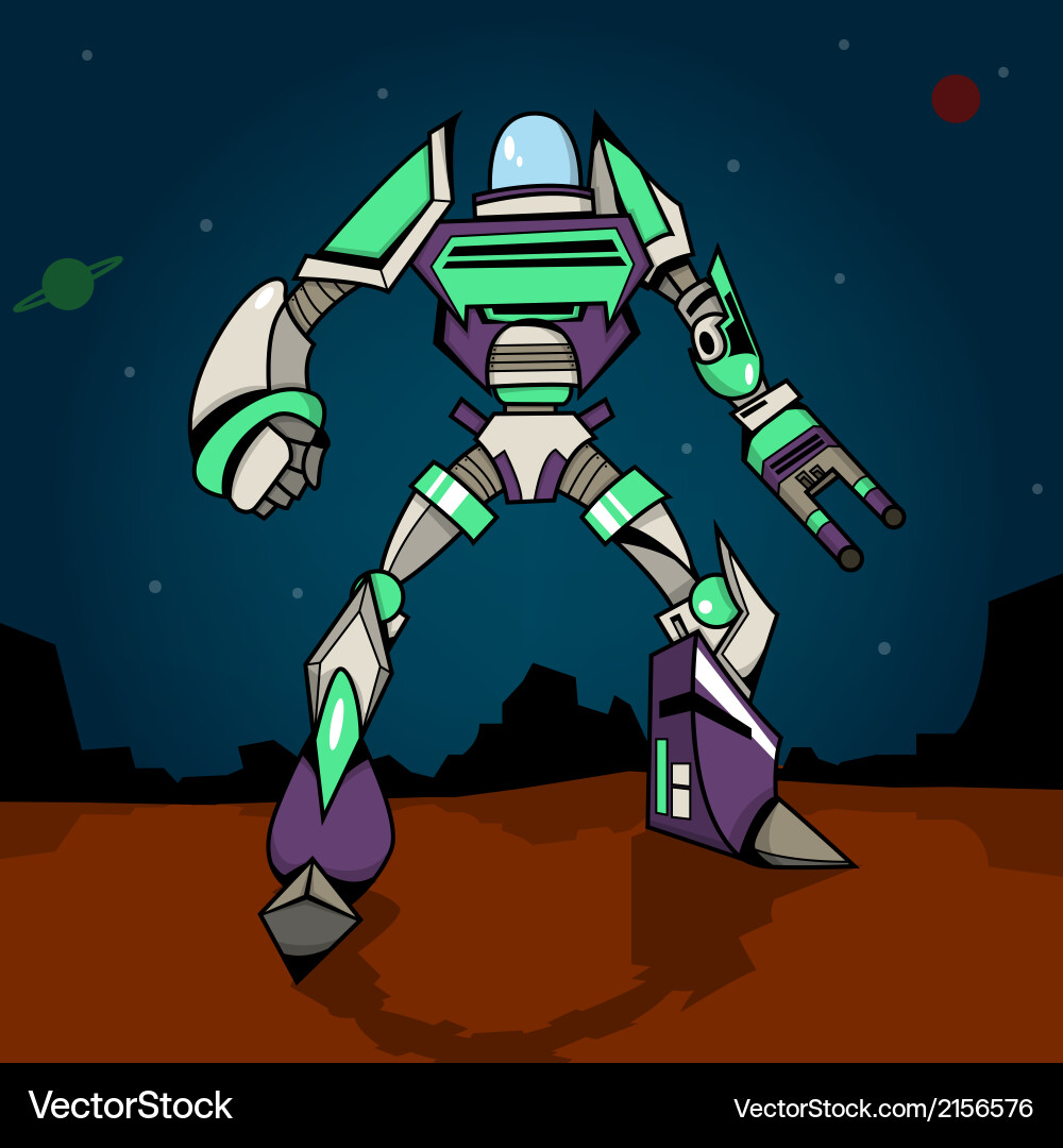 Super war robot Royalty Free Vector Image - VectorStock