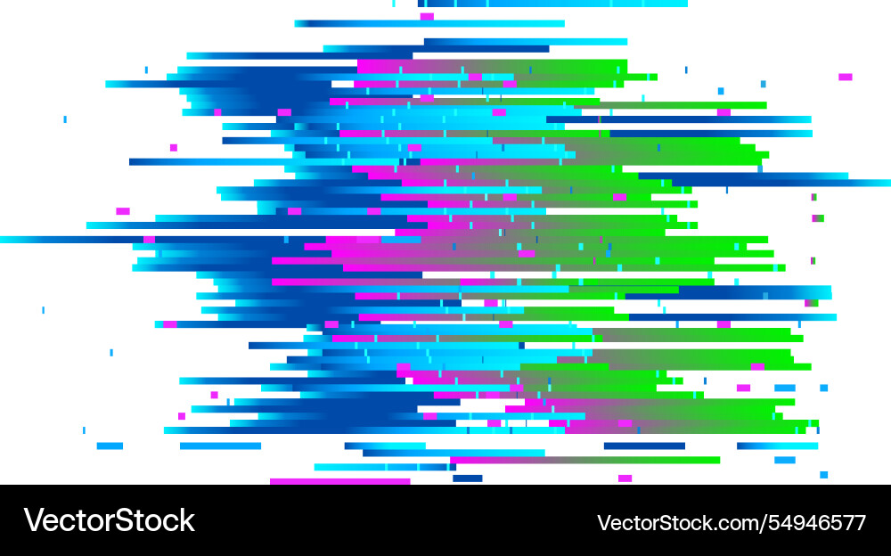 Colorful horizontal stripes undergo distortion Vector Image