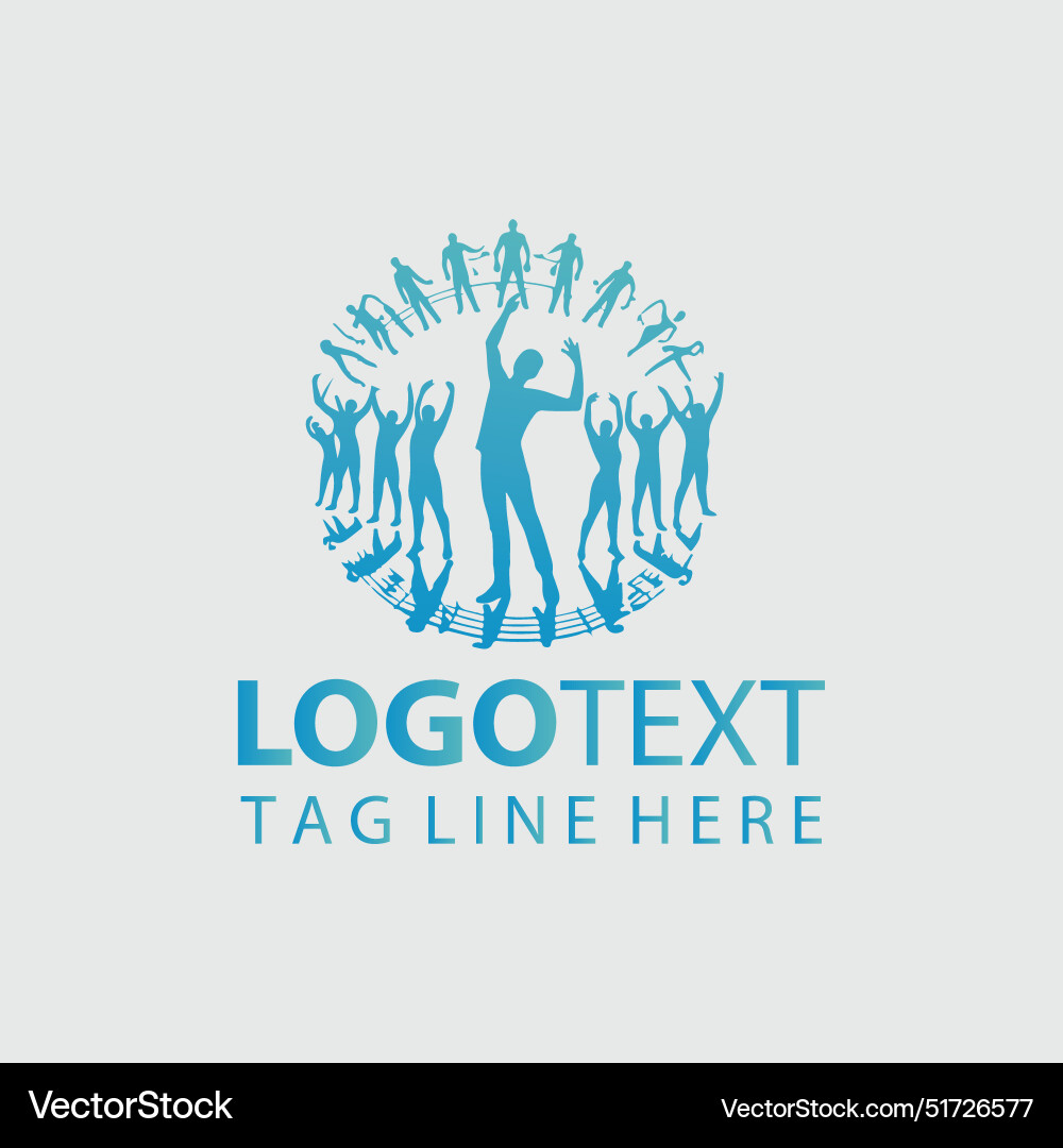 Dancing logo Royalty Free Vector Image - VectorStock