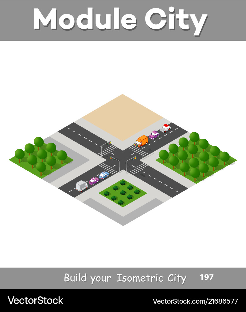 Expressway with cars Royalty Free Vector Image