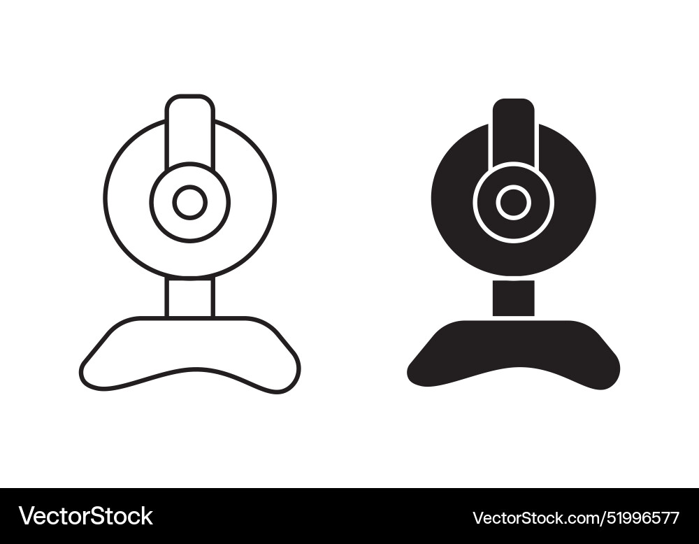 Web camera outline icon collection or set Vector Image