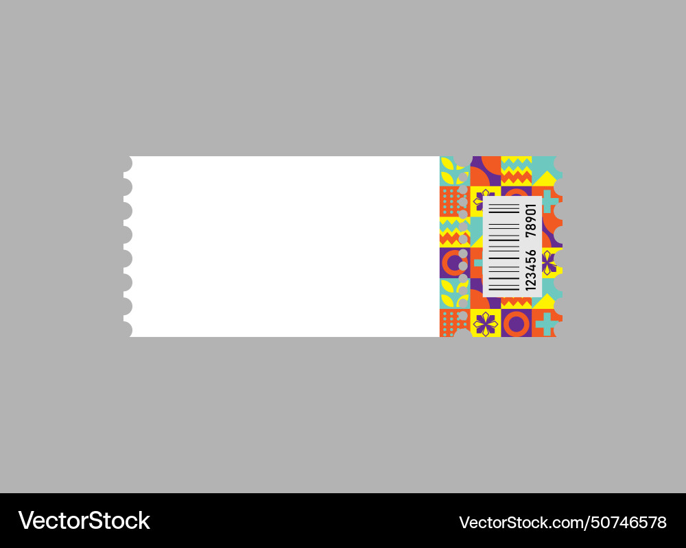 Blank gift voucher template with geometric design Vector Image