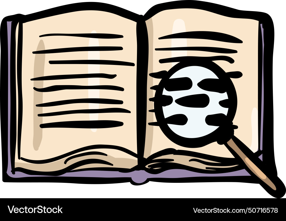 Book hand drawn doodle icon Royalty Free Vector Image