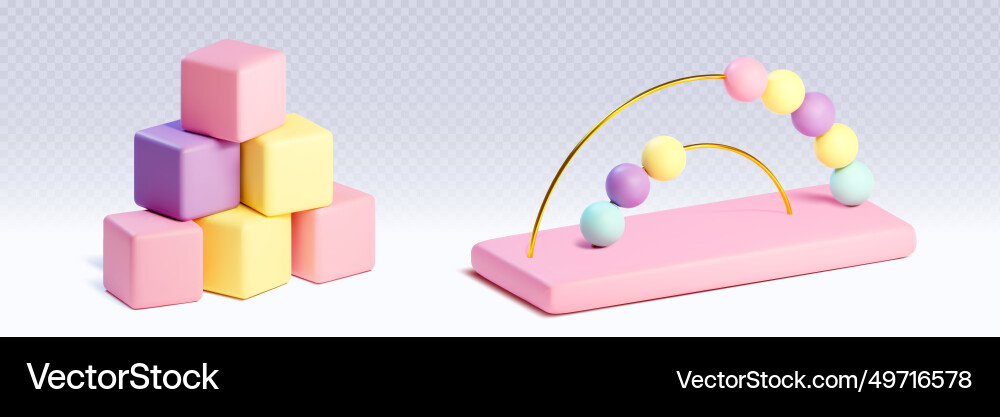 Children toys for educational training purposes Vector Image