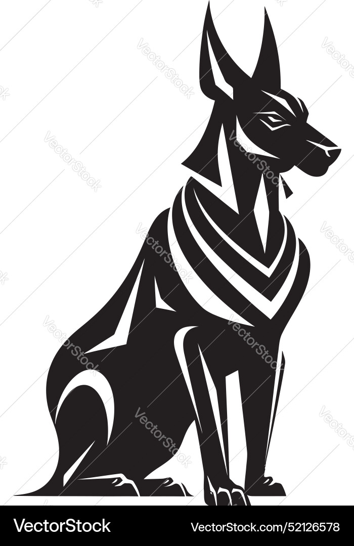 Modern mystery an abstract anubis mascot digital Vector Image
