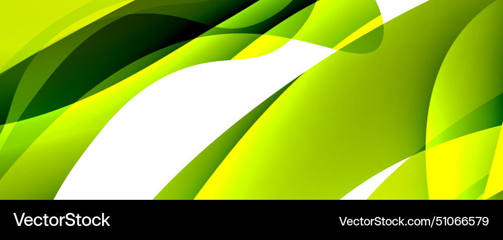 A green and yellow wave on white background Vector Image
