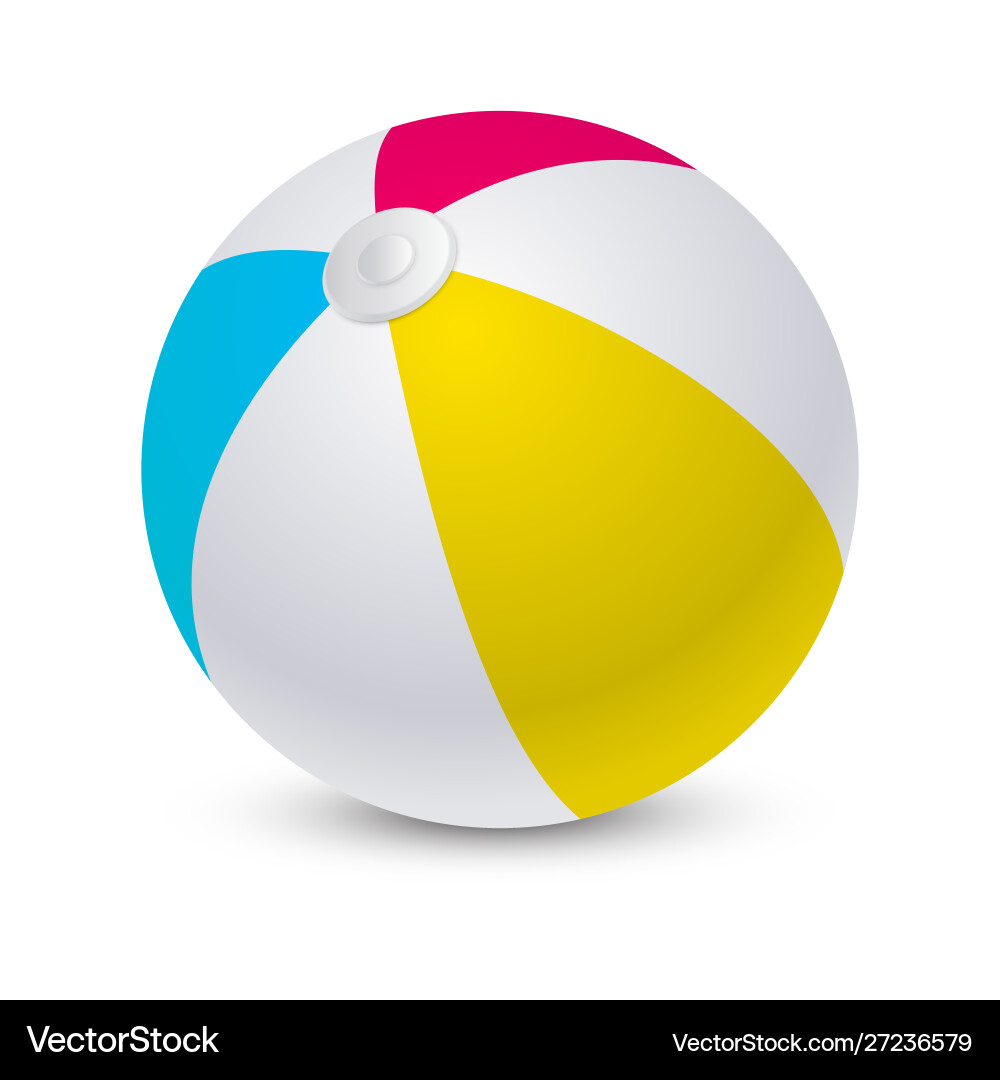 Beach ball or inflatable sphere for summer sport Vector Image