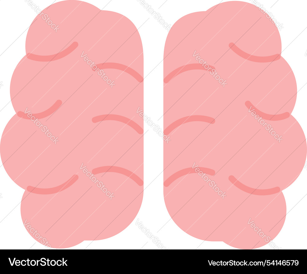 Brain flat icon design Royalty Free Vector Image