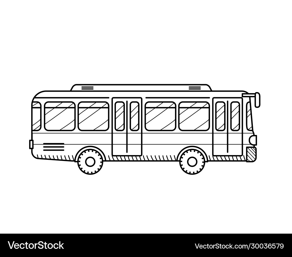 Bus public transport Royalty Free Vector Image