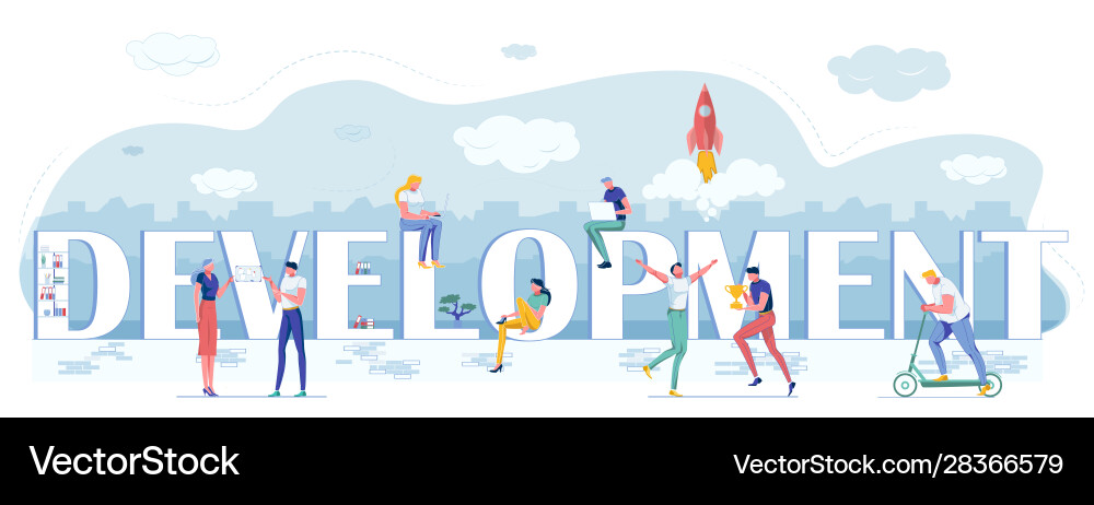 Business growth motivation development text poster