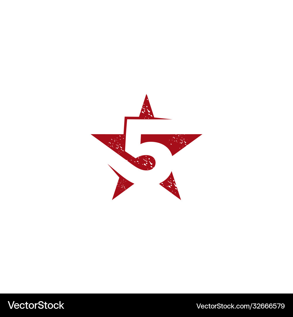 Five star logo design Royalty Free Vector Image