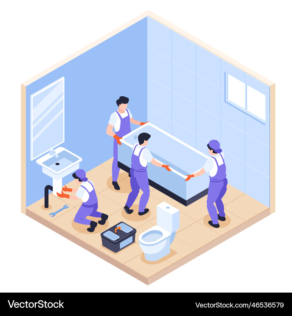 Plumber concept Royalty Free Vector Image - VectorStock