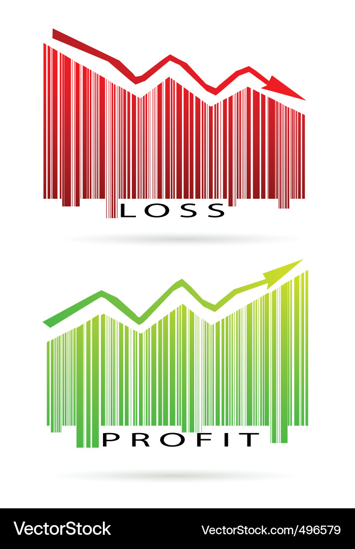 Profit Loss Graph Chart Royalty Free Vector Image