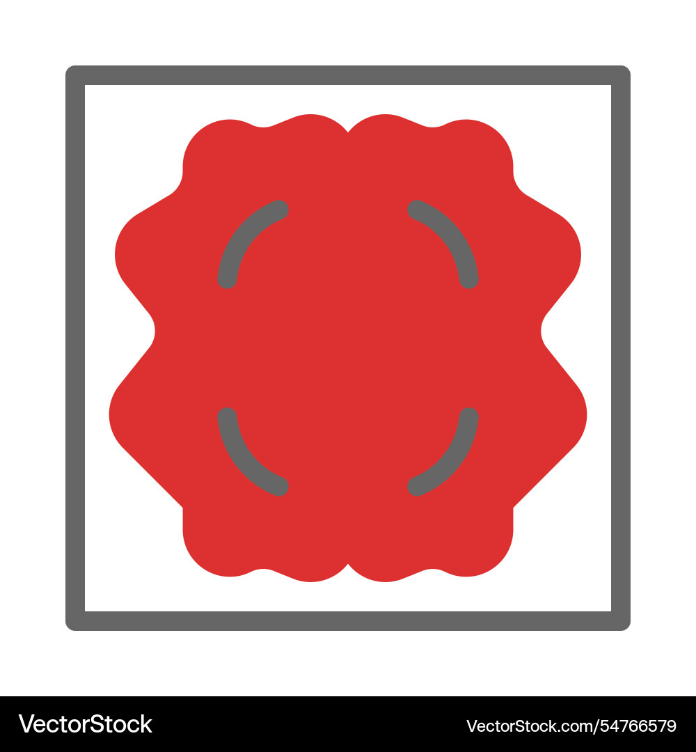 Red stamp icon symbol of quality approval Vector Image