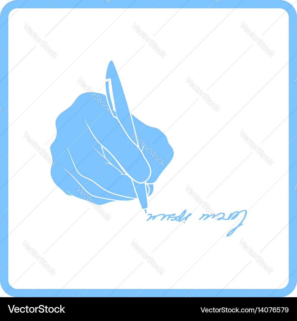 Signing hand icon Royalty Free Vector Image - VectorStock