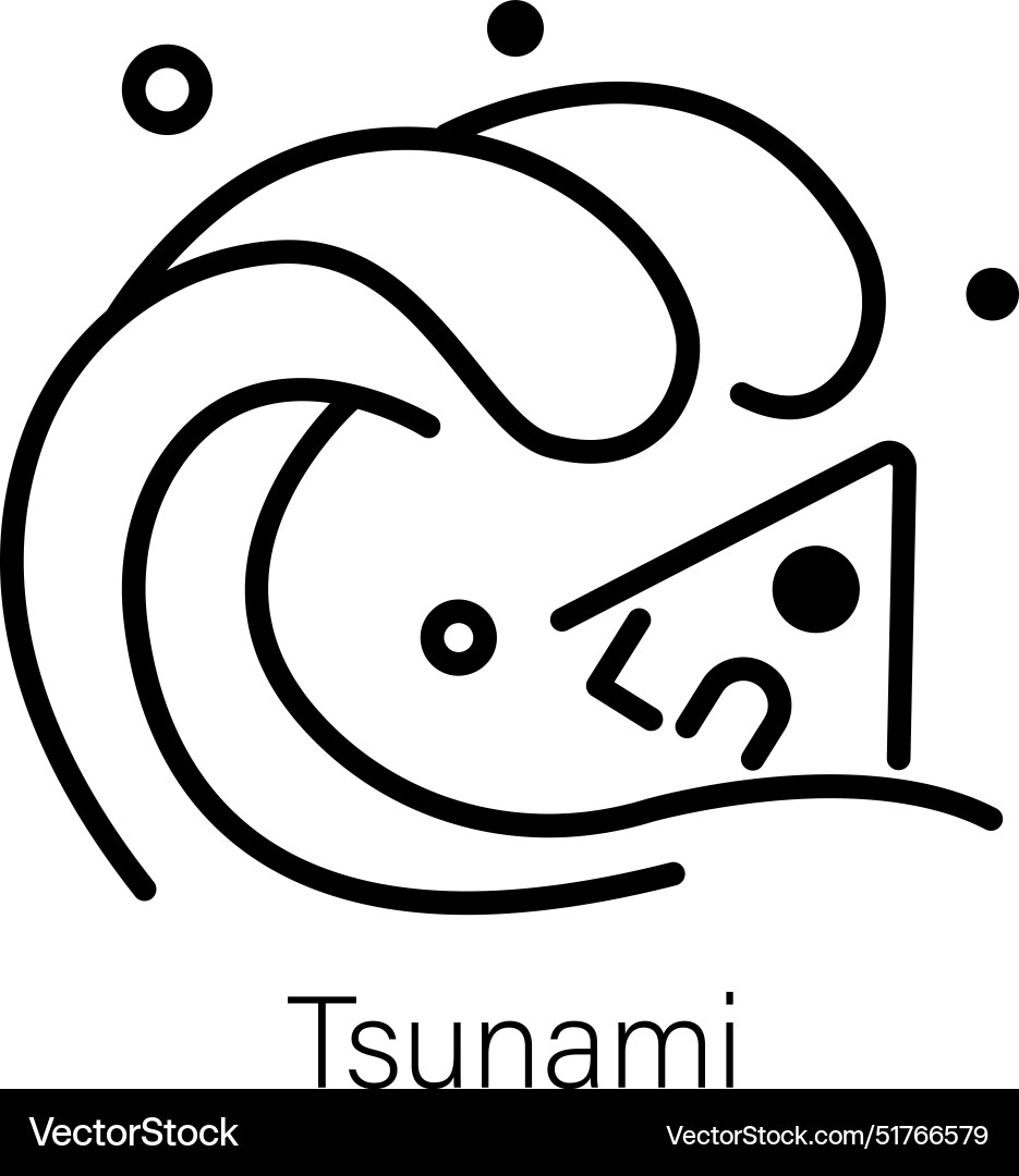 Tsunami Royalty Free Vector Image - VectorStock