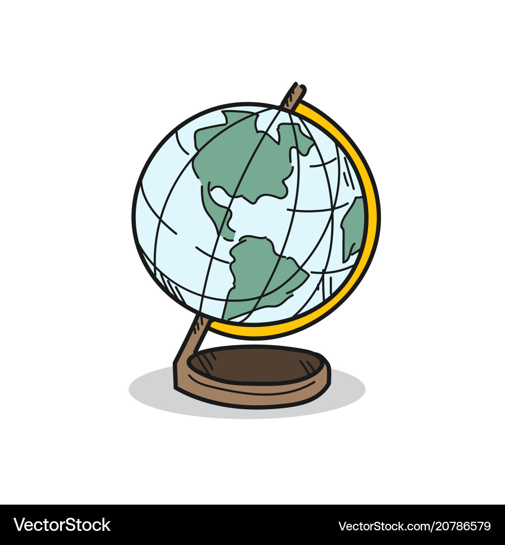 World model on a white background Royalty Free Vector Image