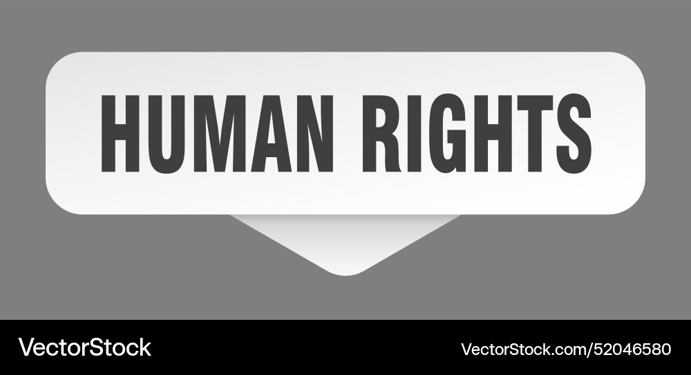 Human rights sticker sign isolated Royalty Free Vector Image