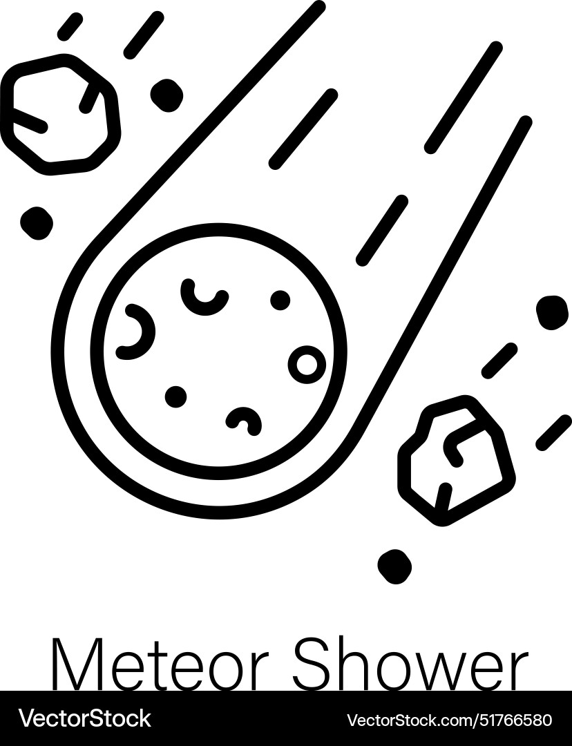 Meteor shower Royalty Free Vector Image - VectorStock