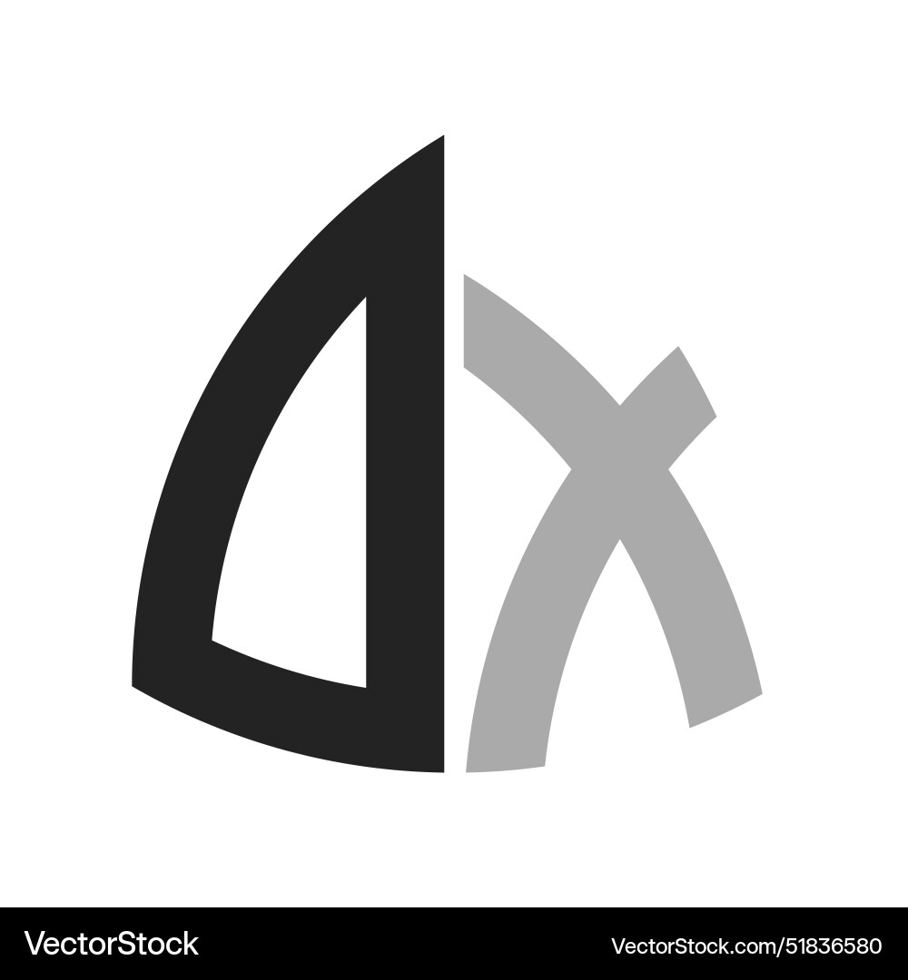 Modern creative ox logo design letter icon Vector Image