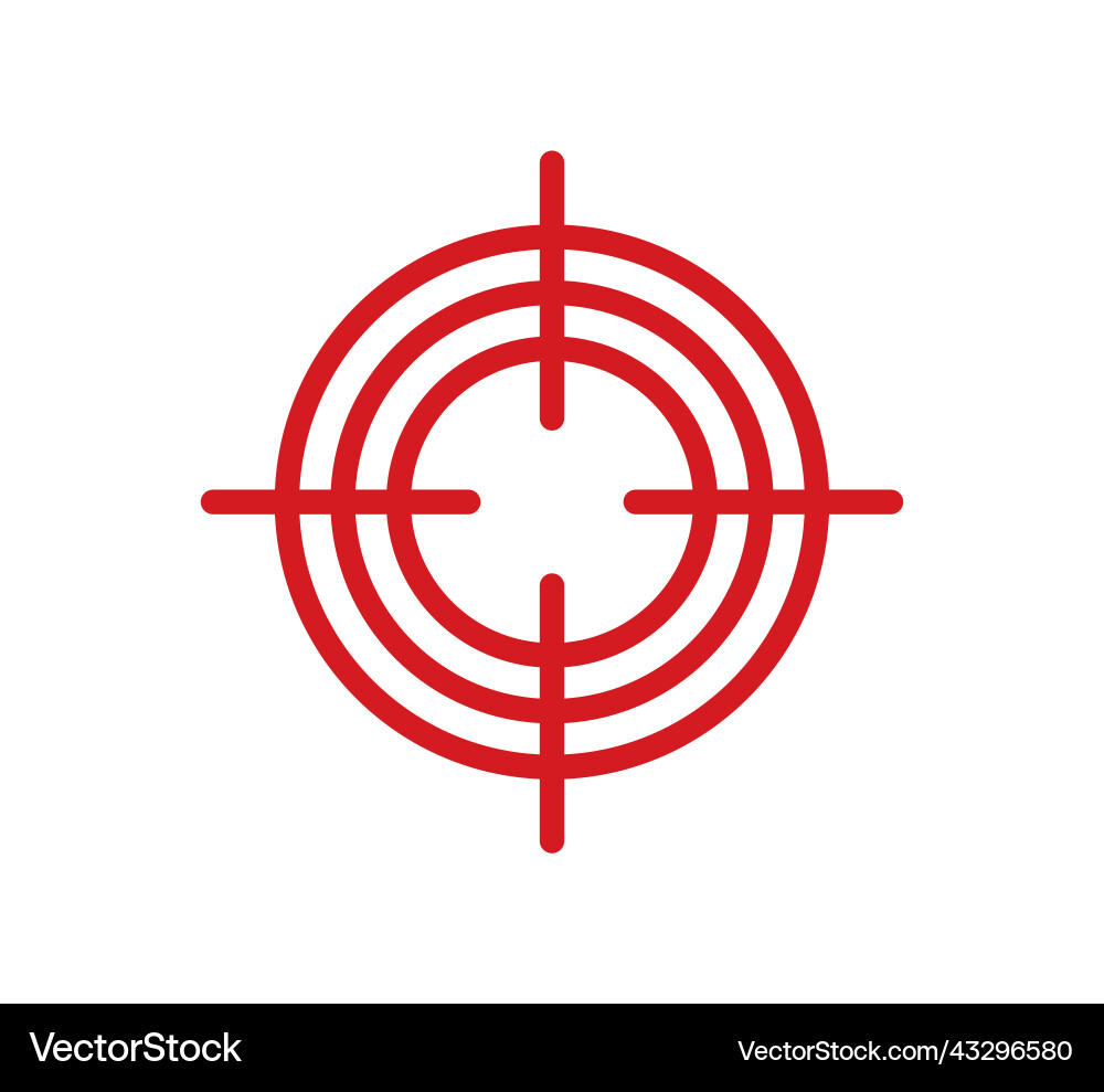Pain point icon red circle mark target spot Vector Image