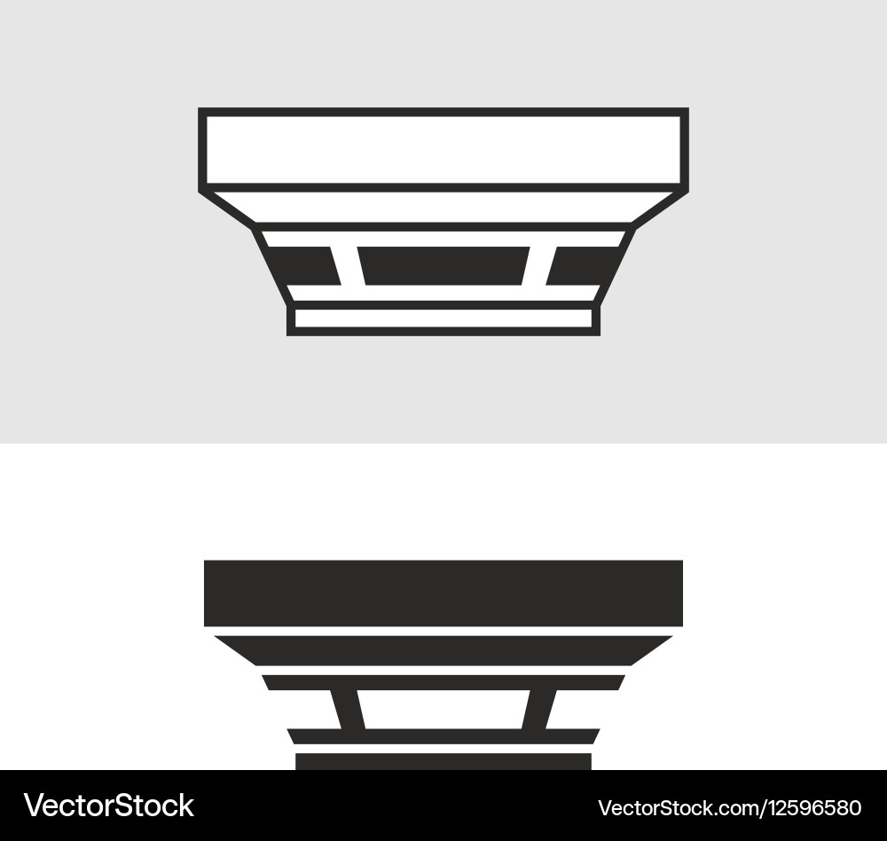Smoke detector side view Royalty Free Vector Image