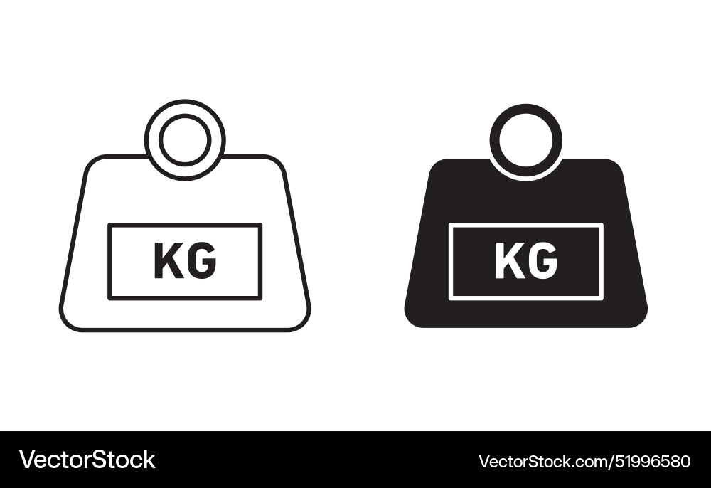 Weight outline icon collection or set thin Vector Image