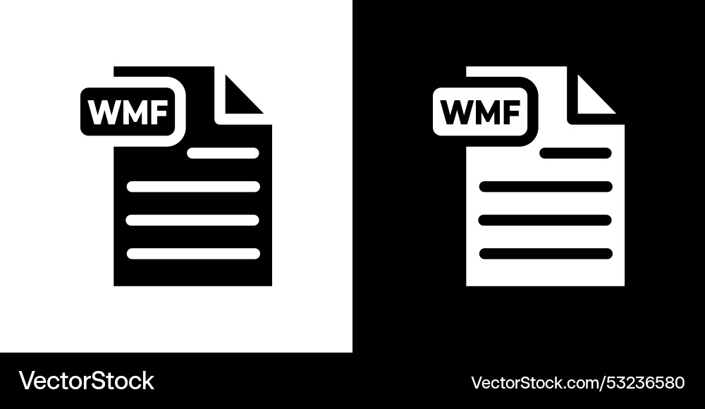 Wmf document icon design simple symbol Royalty Free Vector
