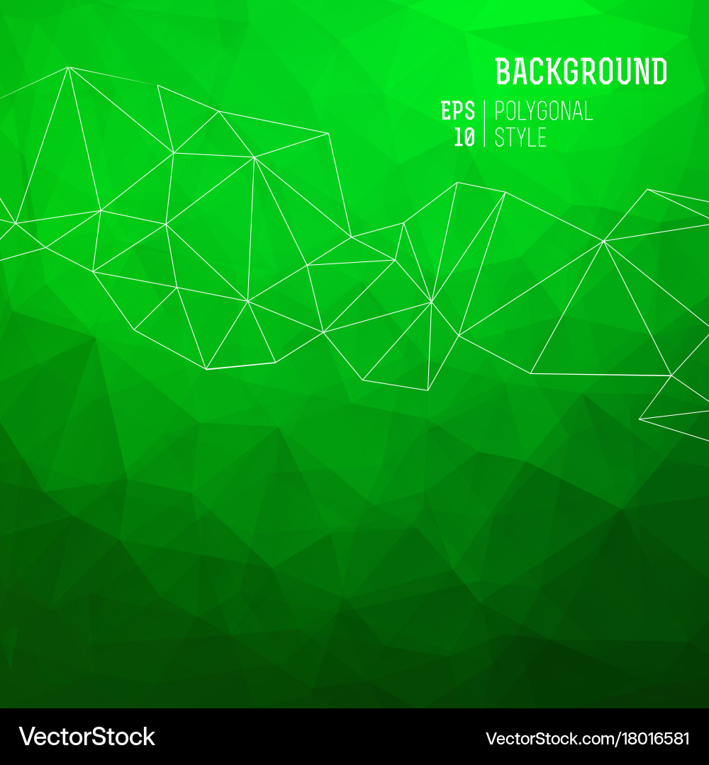 Abstract green triangle background Royalty Free Vector Image