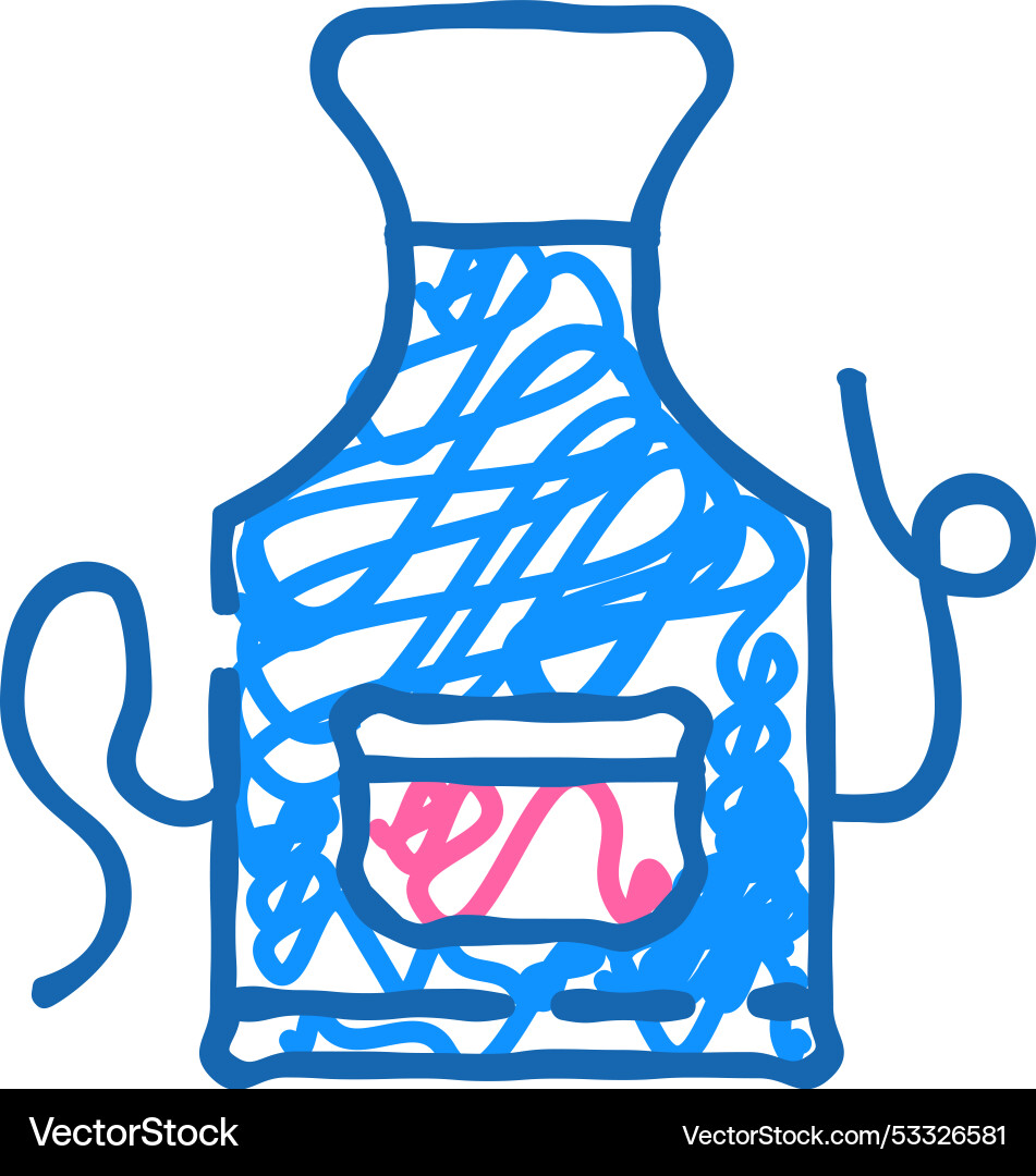 Apron ppe protective equipment icon doodle Vector Image