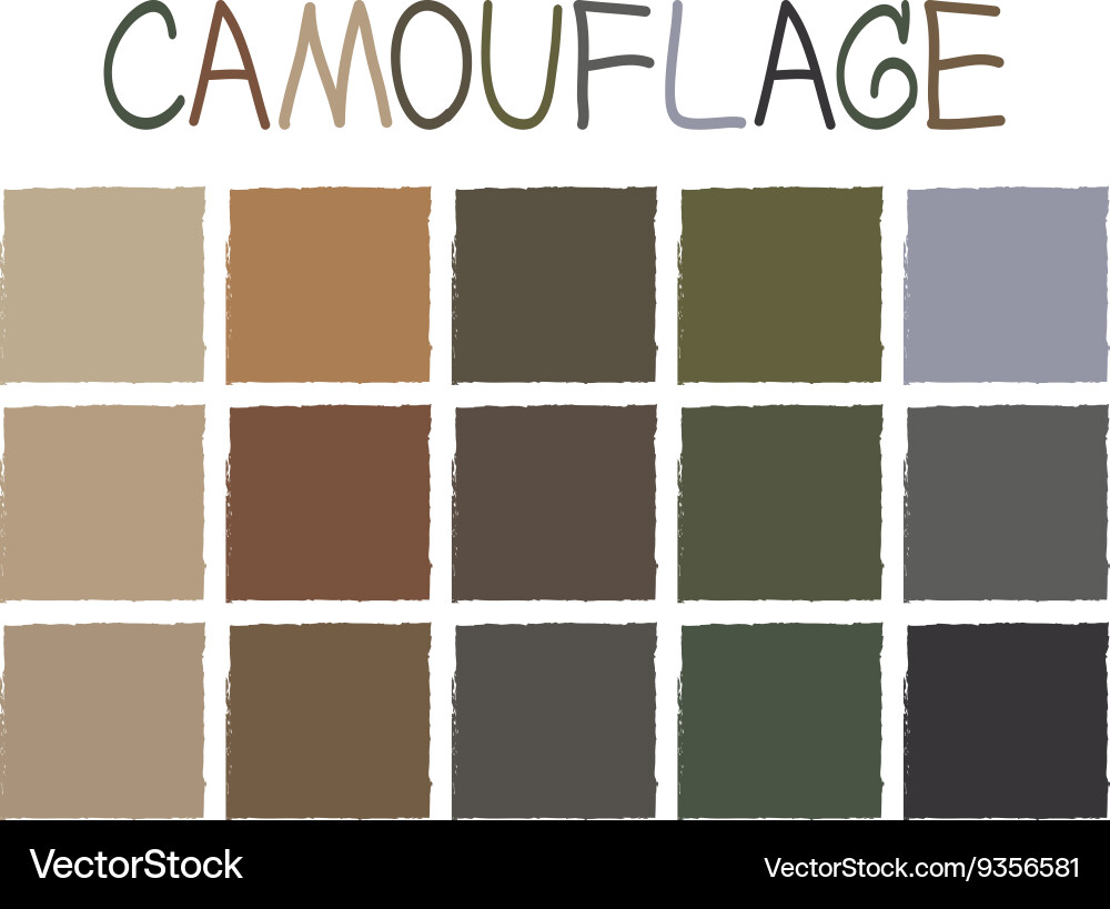 Camouflage color tone without name Royalty Free Vector Image