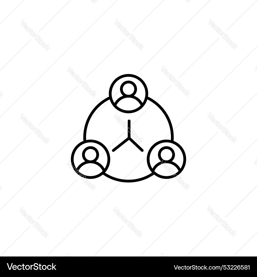 Collaborative icon set team alliance logo symbol Vector Image