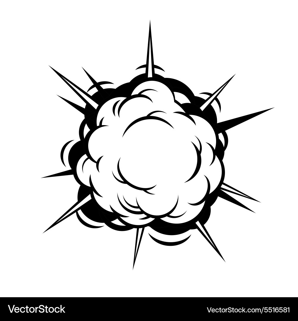 Comic boom explosion Royalty Free Vector Image