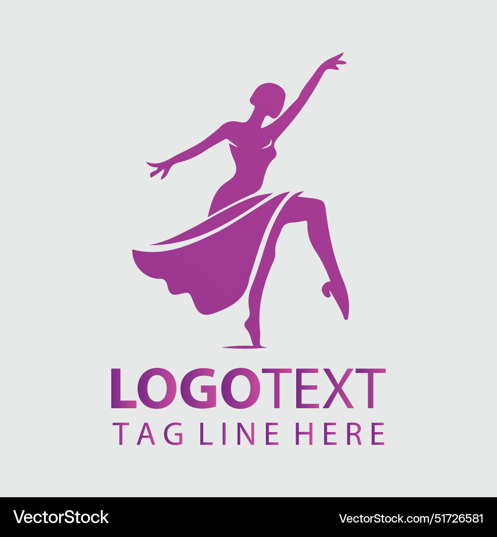 Dancing logo Royalty Free Vector Image - VectorStock