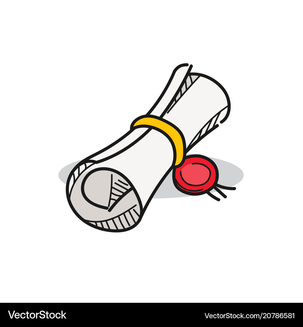 Diploma Scroll Celebration Royalty Free Vector Image