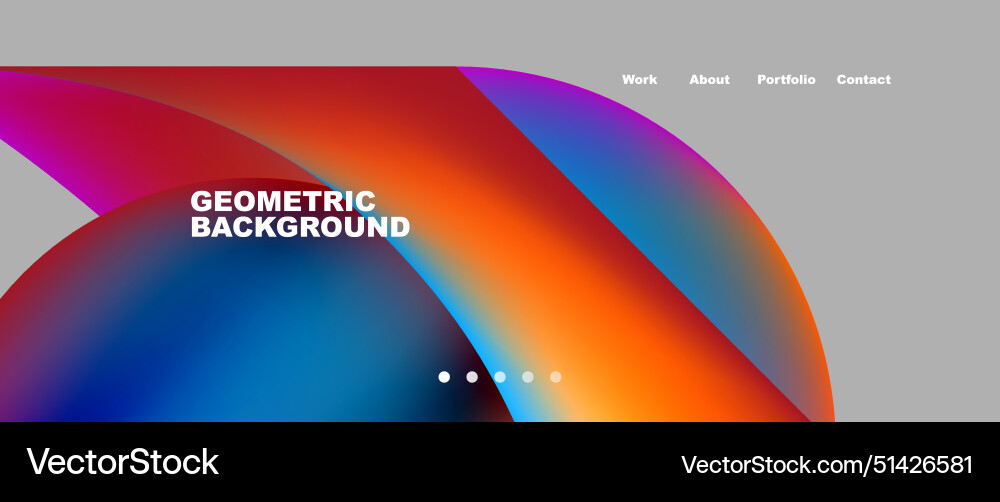 Dynamic flowing shapes concept design composition Vector Image