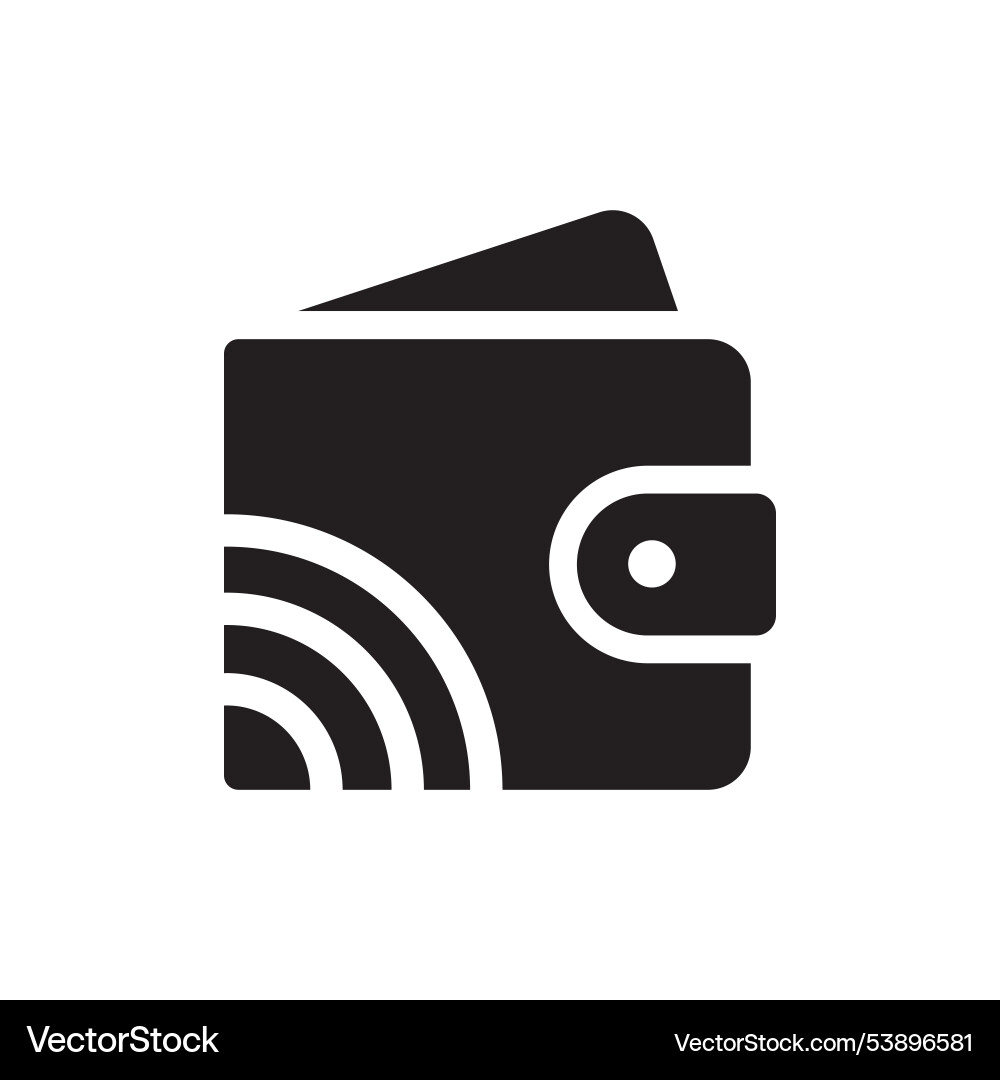 E-wallet icon on white background Royalty Free Vector Image