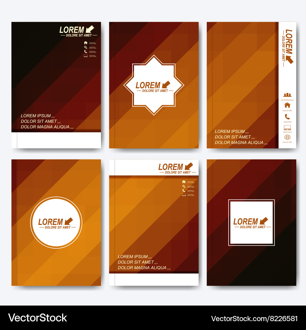 Golden templates for brochure flyer cover Vector Image
