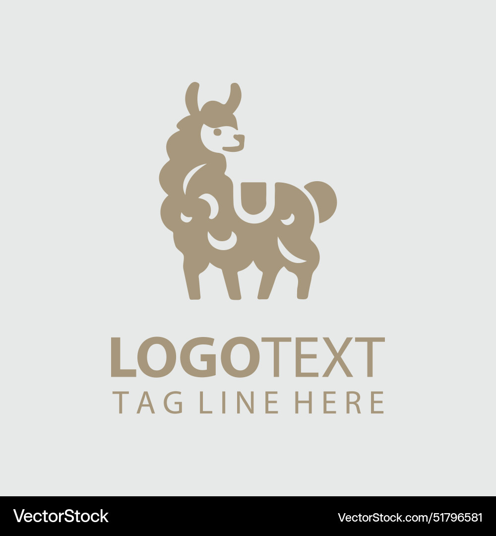 Llama logo Royalty Free Vector Image - VectorStock