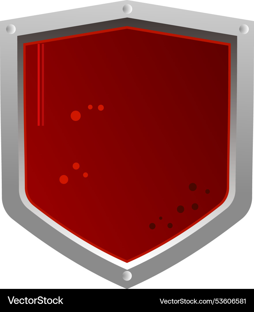 Red shield Royalty Free Vector Image - VectorStock