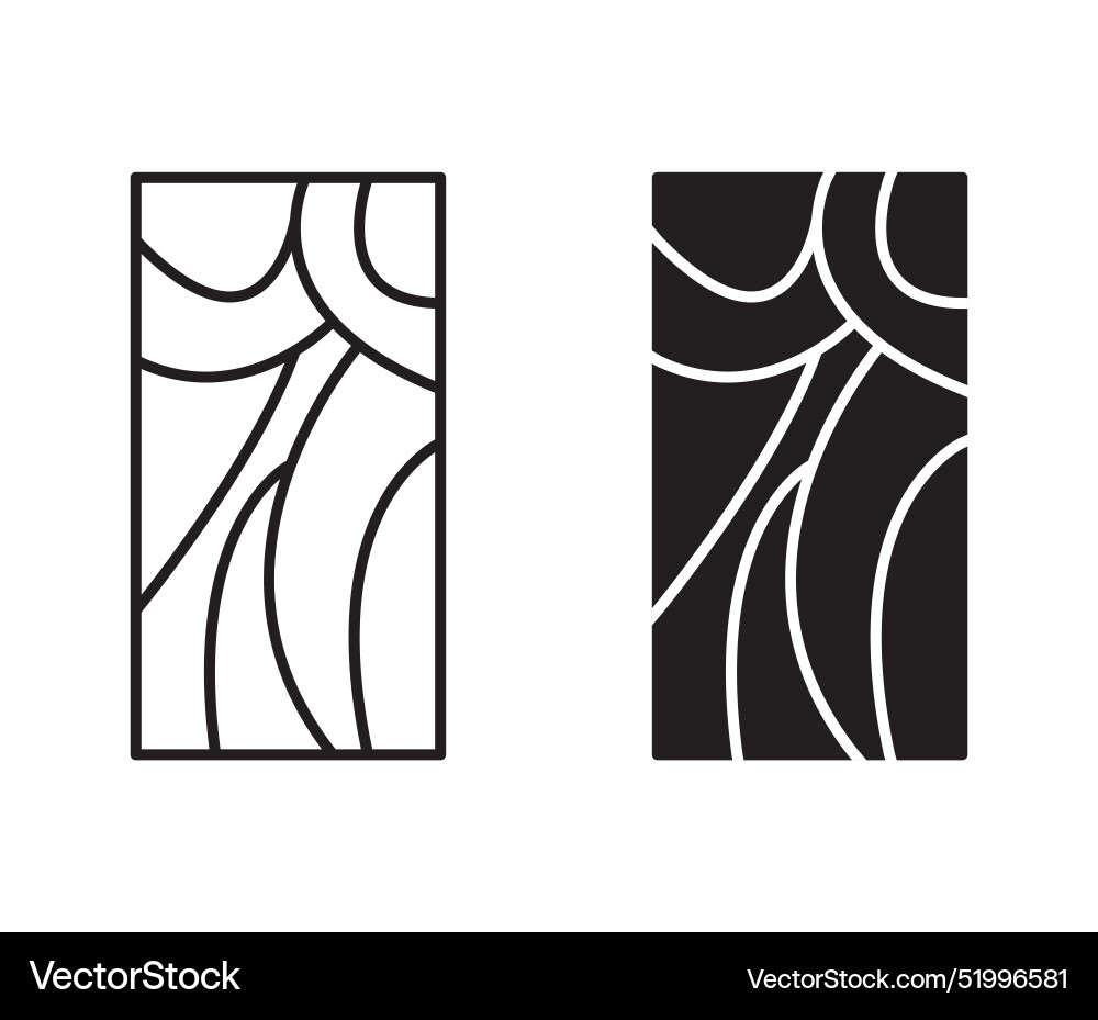 Wood board outline icon collection or set Vector Image