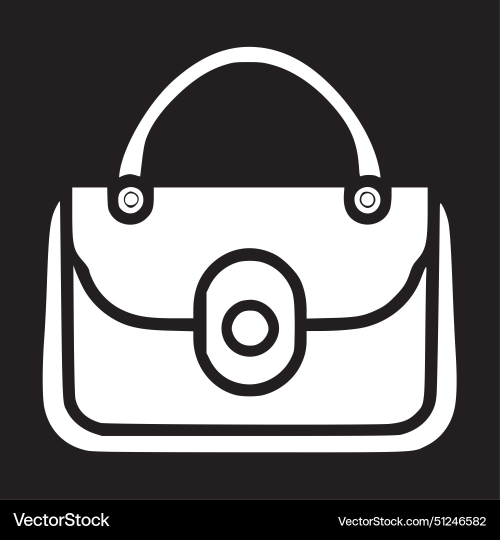 Bag Black And White Royalty Free Vector Image