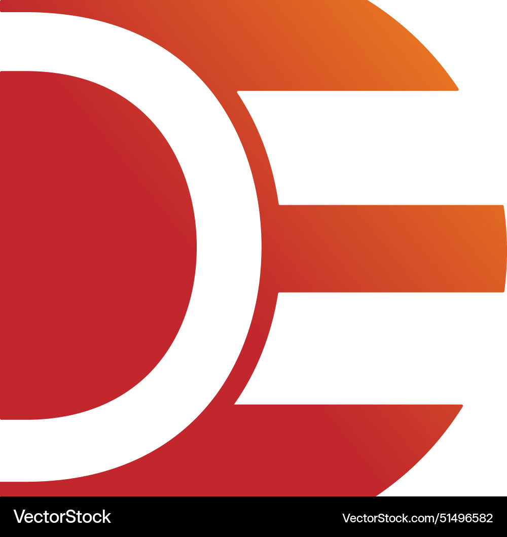 De letter logo design ed template Royalty Free Vector Image