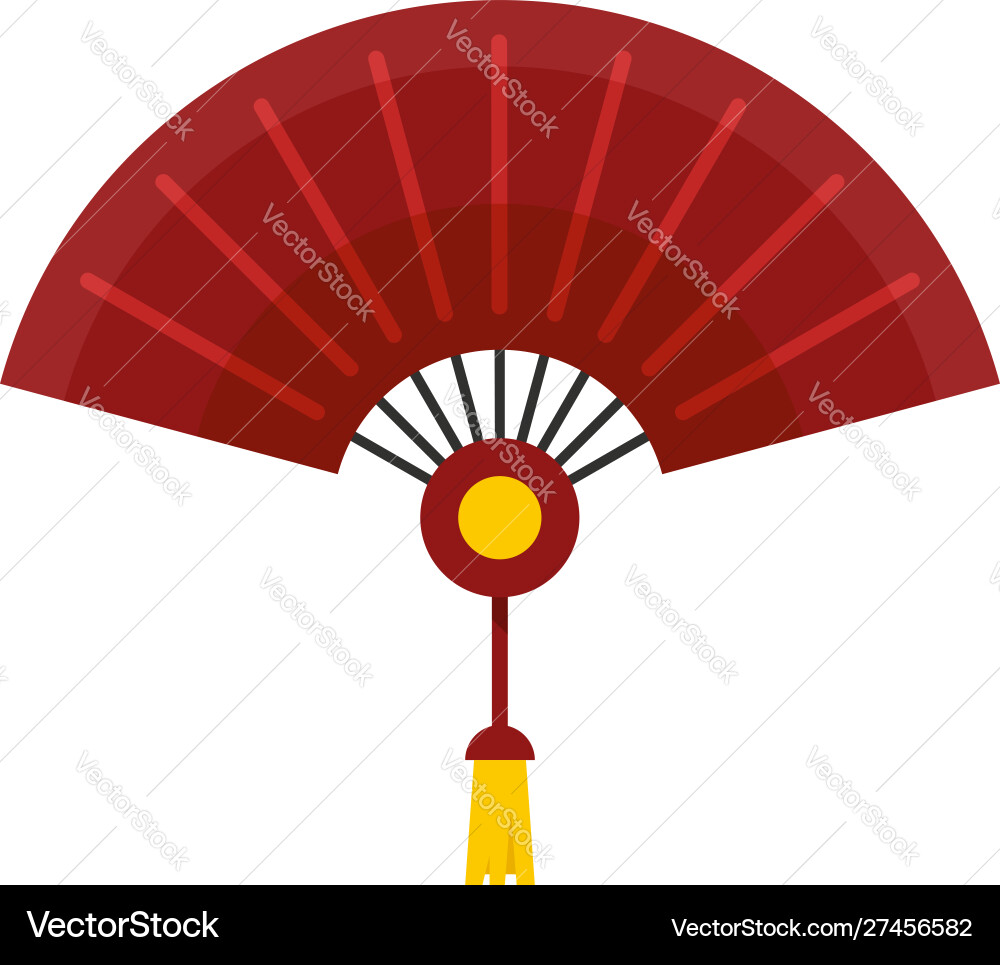 Handheld fan icon flat style Royalty Free Vector Image
