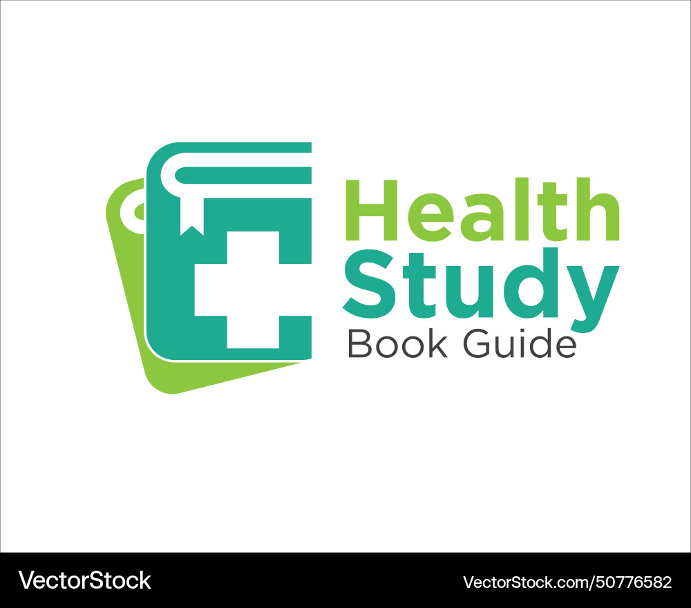 Health study book logo designs for medical Vector Image
